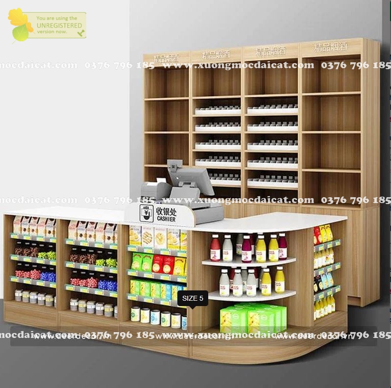 Nội Thất Cửa Hàng - Nội Thất Shop - Quầy Trưng Bày Sản Phẩm - Quầy Thu Ngân Gỗ - Quầy Tính Tiền